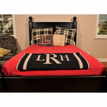 personalized full sized blanket with monogram