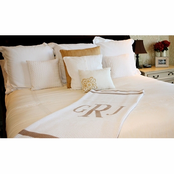 personalized full sized blanket with monogram