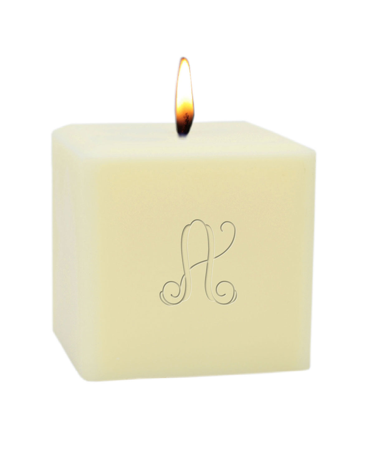 personalized single initial candle - 4" palm wax