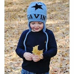 personalized star ear flap hat featured at babybox.com
