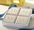square carved personalized guest soaps