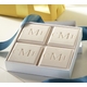 square carved personalized guest soaps