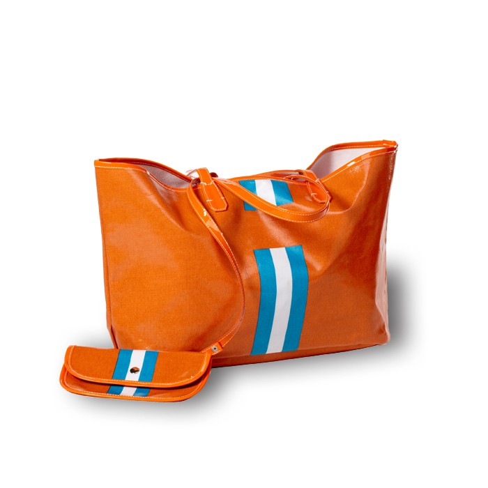 wellie market tote racing stripe featured at babybox.com