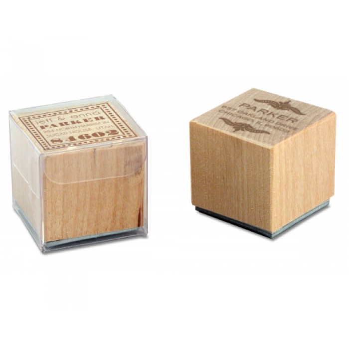 wooden cube stamp