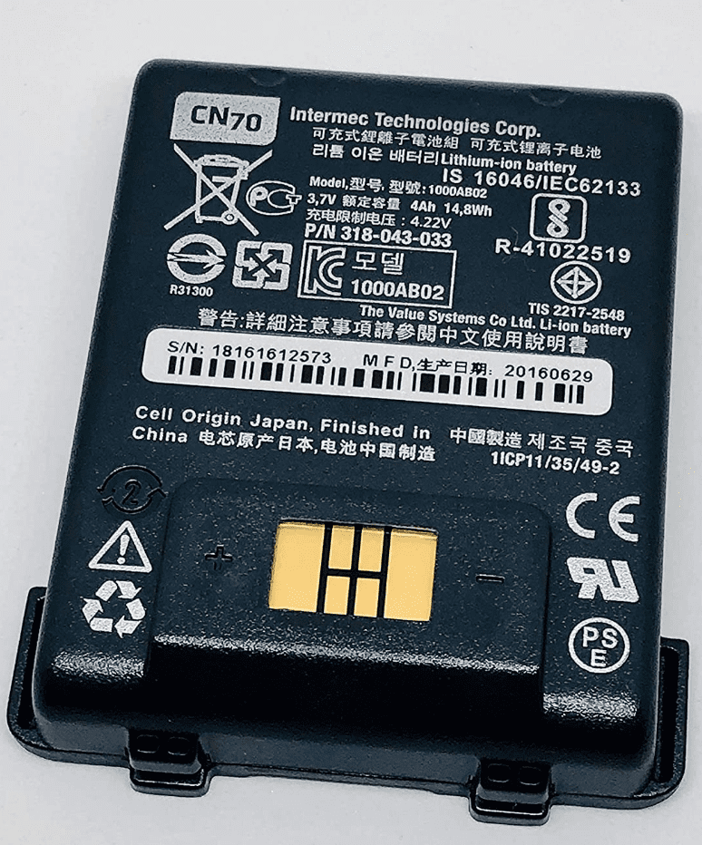 Honeywell 318-043-043 4000mAh Lithium Ion Battery Sanyo CN70/70E