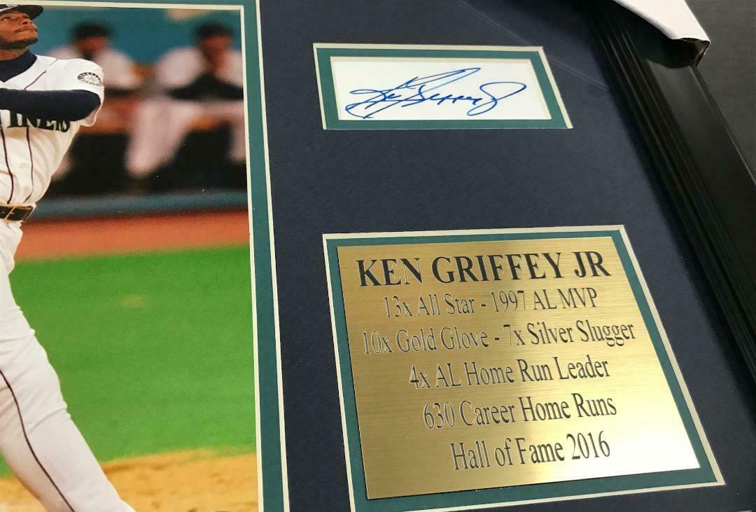 KEN GRIFFEY JR SEATTLE MARINERS Autographed Facsimile Reprint Framed ...