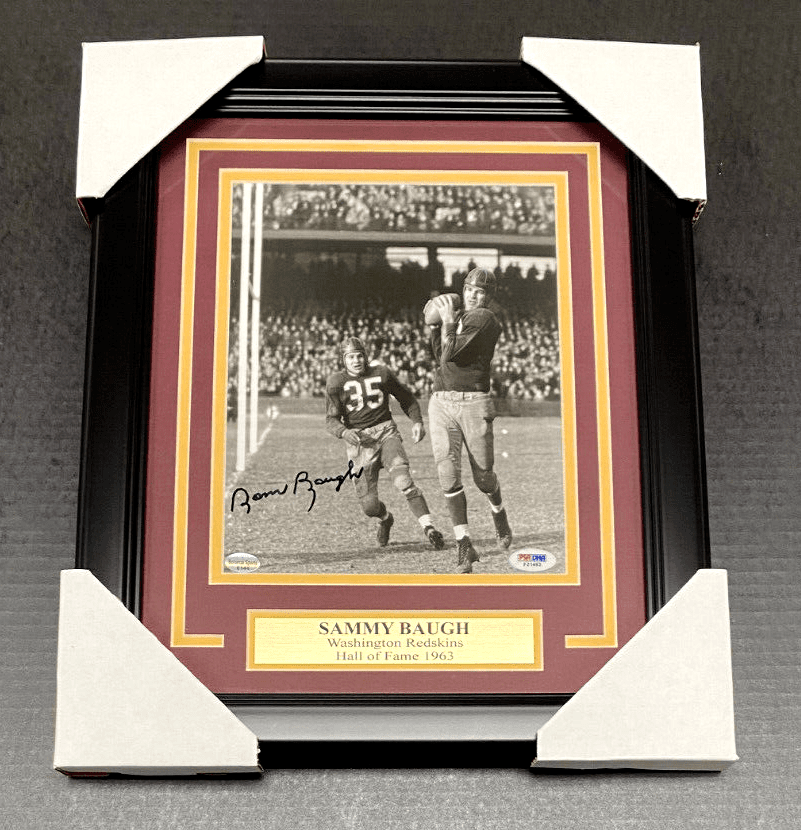 SAMMY BAUGH WASHINGTON REDSKINS SIGNED AUTOGRAPHED 8X10 PHOTO FRAMED ...