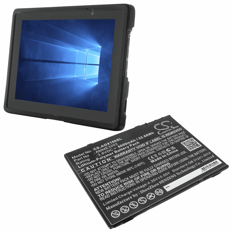 Aegex AMME3203 Tablet Battery For 10 Intrinsically Safe Tablet, 10 Tablets