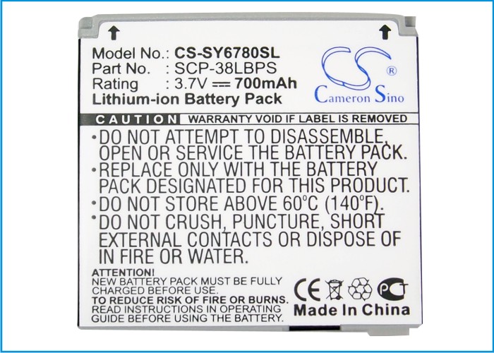 Sanyo SCP-38LBPS Mobile, Smartphone Battery For Innuendo, SCP-6780