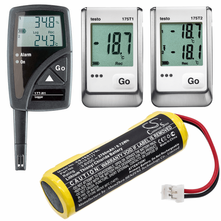 Testo 0515 0177 PLC Battery For 175-T1, 175-T2, 177 loggers