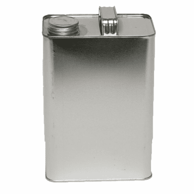 1 Gallon F-style Oblong Screw-Top Metal Can,1 3/4" Neck,10 Pack