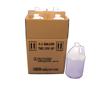 1 Gallon Round Polyethylene Bottles With Shipping Boxes,4 Pack
