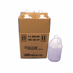 1 Gallon Round Polyethylene Bottles With Shipping Boxes,4 Pack