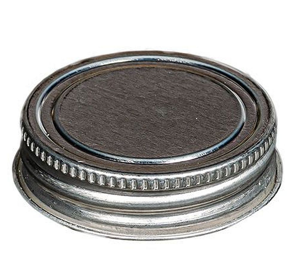 1 Pint | 16oz | Round Steel Tin Coated Metal Cans & Flat Utility Screw ...