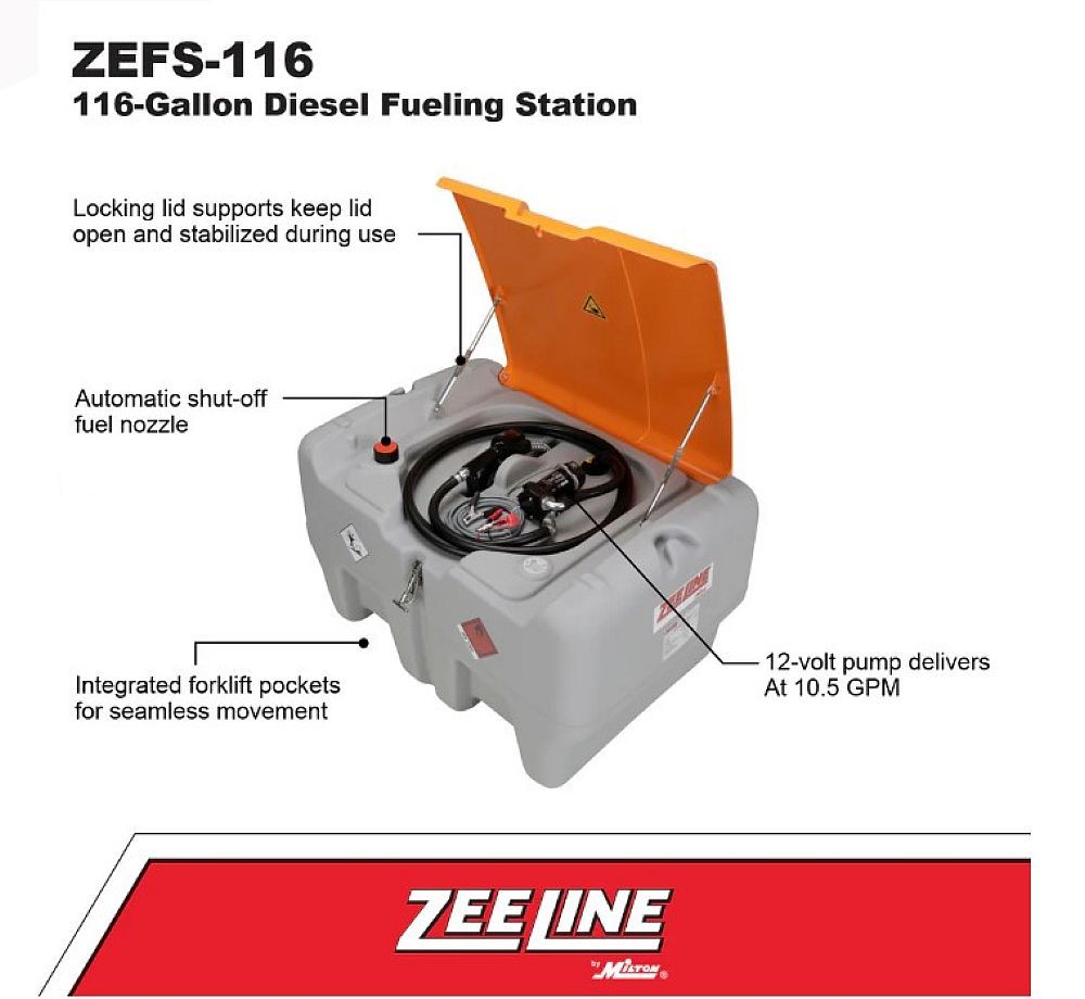 116-Gallon Portable Diesel Fueling Station | 10.5 GPM Delivery Rate