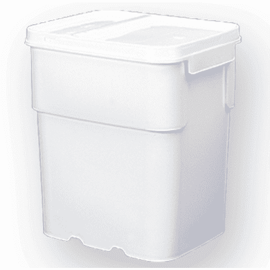 13 gal.Square Ez Stor® Bucket Pail and lid, Recessed handle and Lid ...