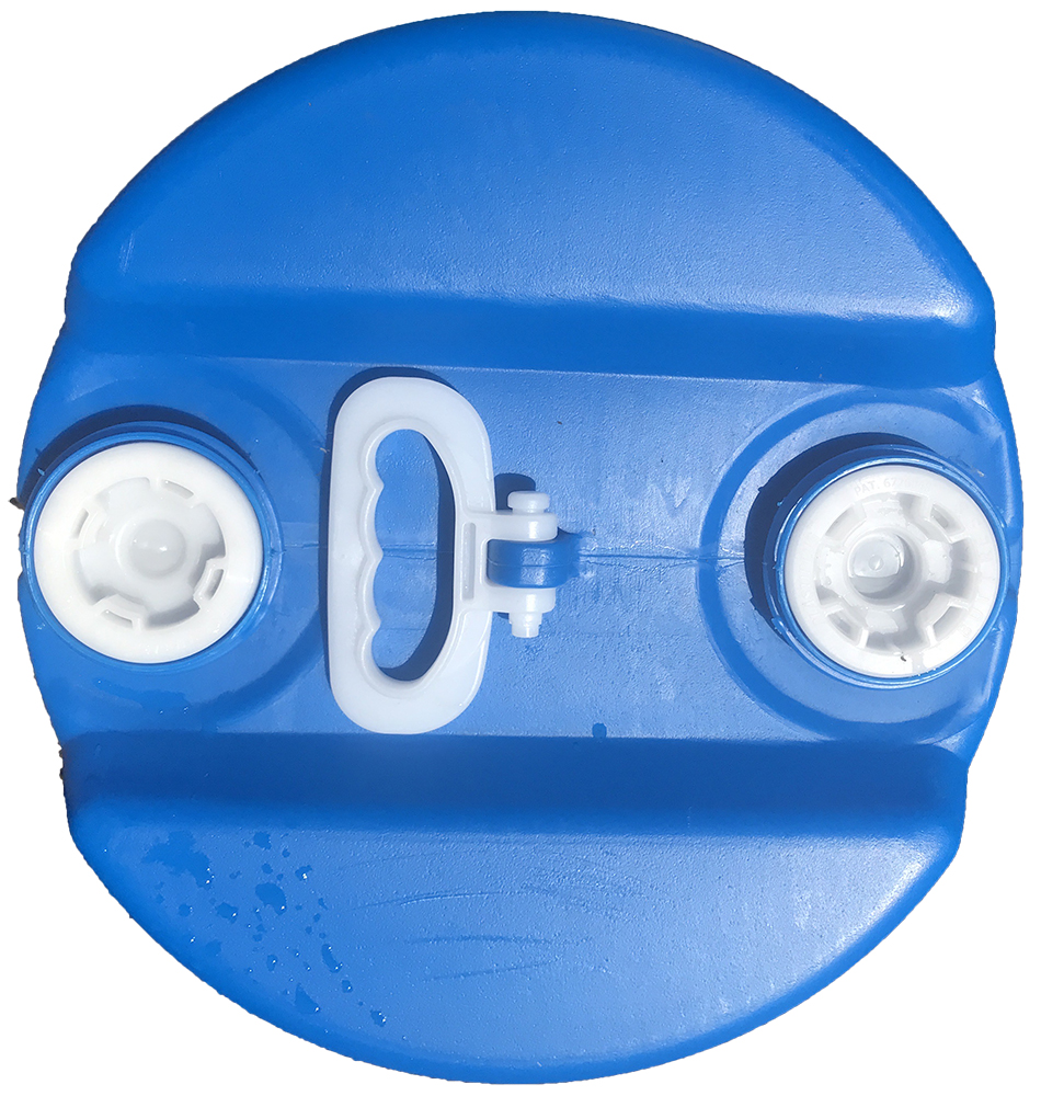 15 Gallon Plastic Blue Barrel 2x2 Inch Bung Caps | FDA Material