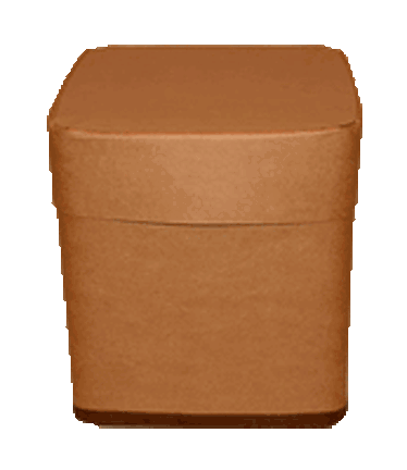 15 Gallon Square All-Fiber Corrugated Cardboard Drum With Corrugated ...