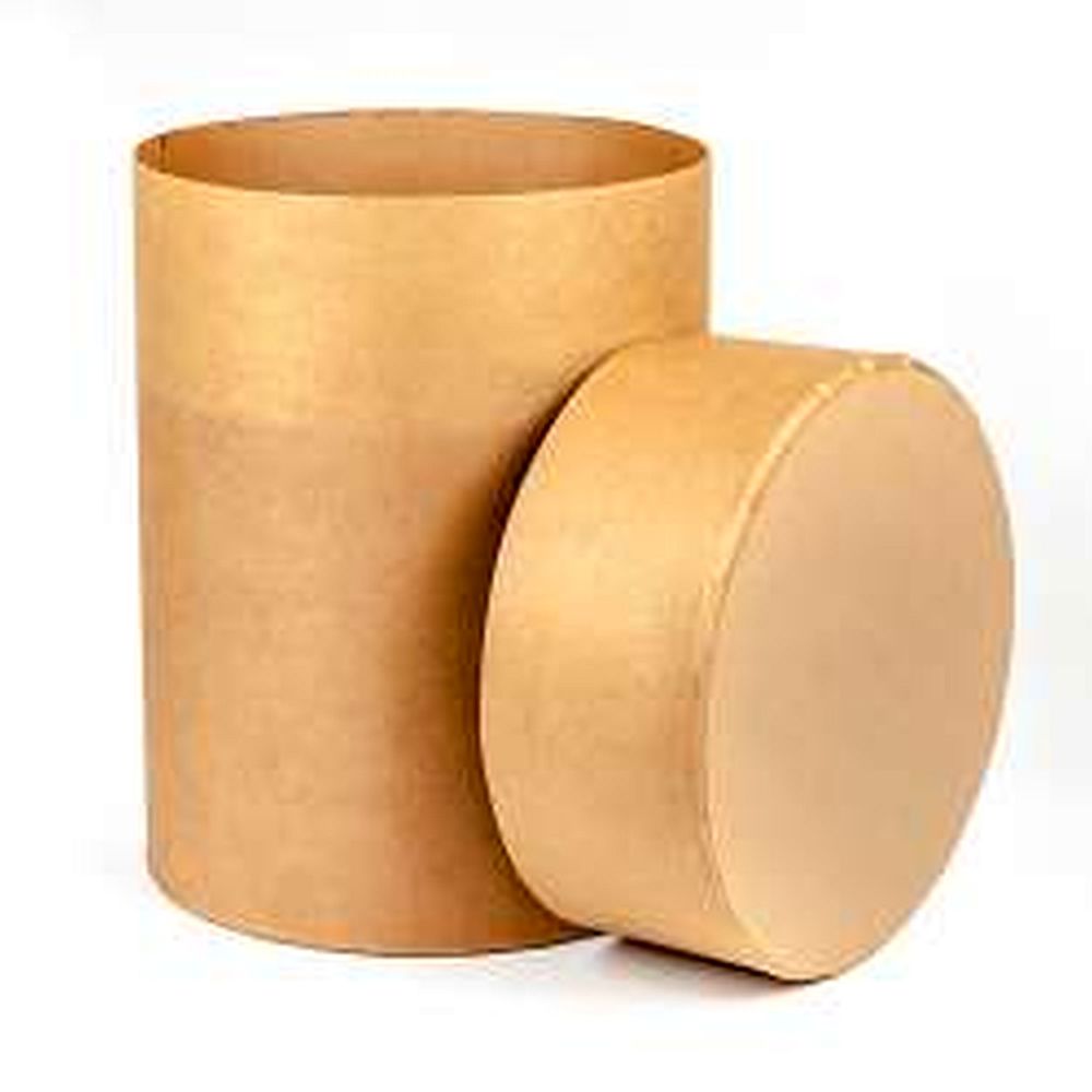 16 1/2 Gallon Round All-Fiber Cardboard Drums with Fiber Lid