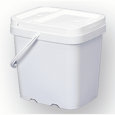 2 gal. Square Ez Stor® Bucket Pail and lid, w/handle , 6 Pack ...