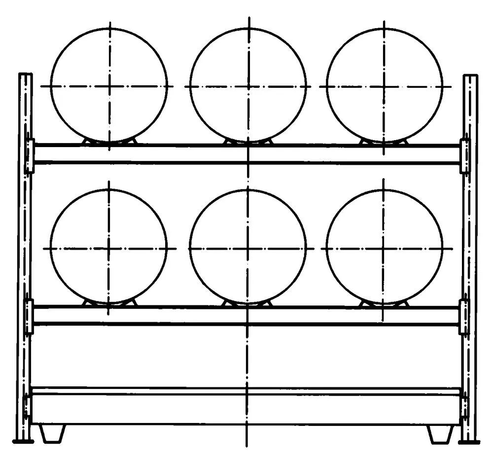 2 x 3-drum horizontal 96 x 36 x 96 6 Drum Containment Rack Systems ...