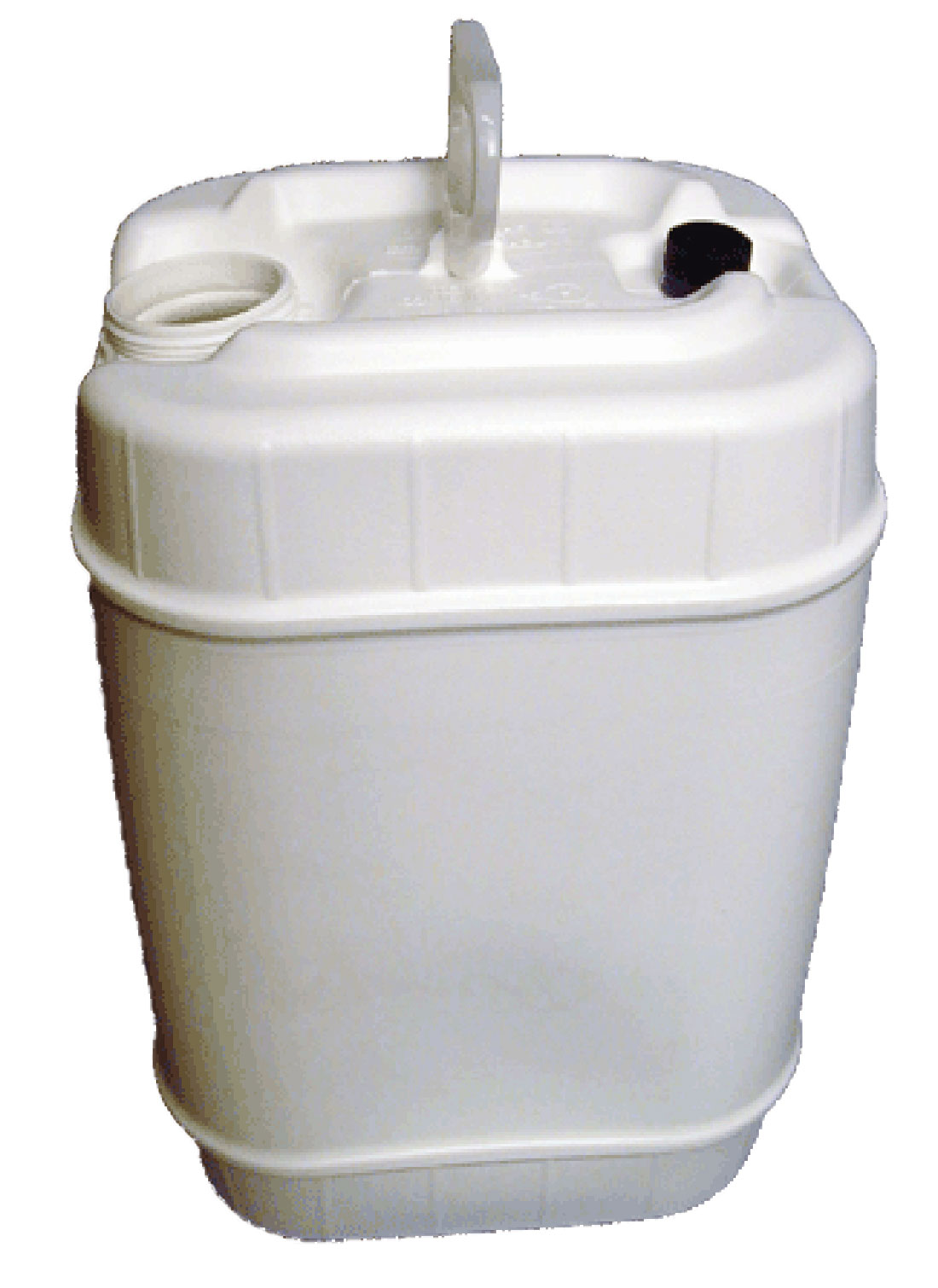 20 Liter Rectangular Closed-Head Plastic Jugs,Screw Cap,White