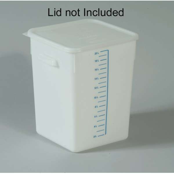 22 Quart Polyethylene Rubbermaid Square Food Storage Containers -6 Pack
