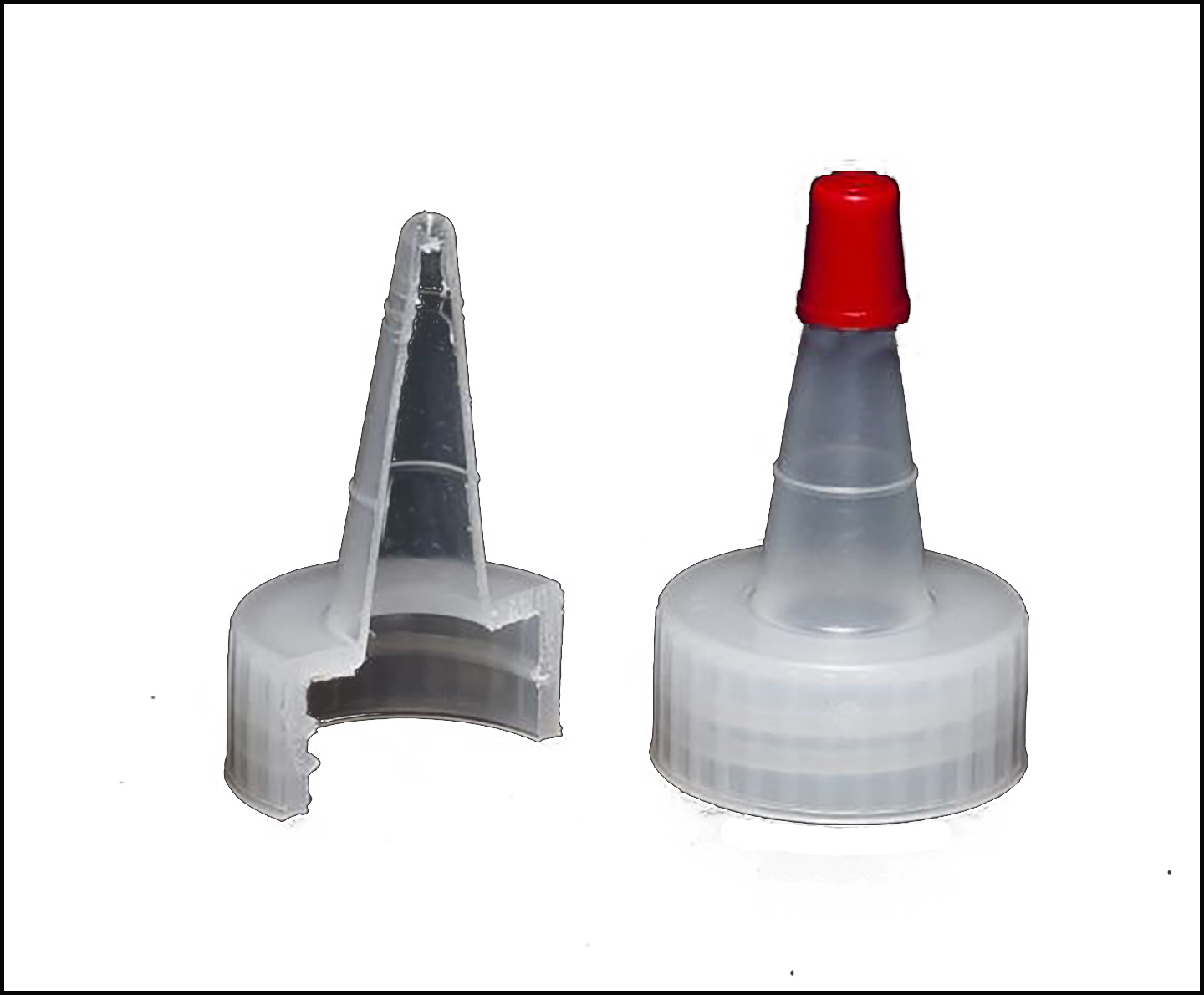 24-400 Dispensing Caps,Yorker Spout, Red Top,Size 28-400,1,000 Pack
