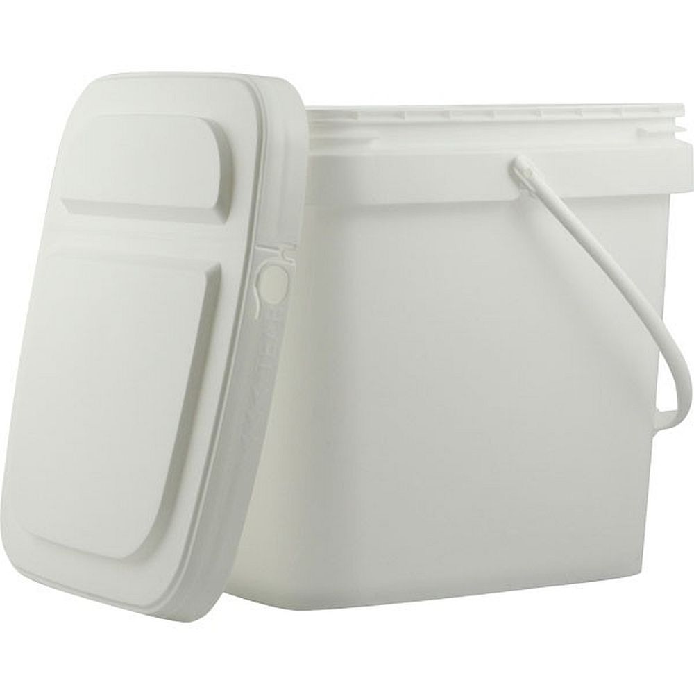 3.5 gal Square Ez Stor Bucket Pail and lid,w/handle, 6 Pack | Included ...