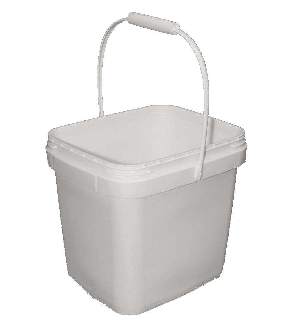 3.5 gal Square Ez Stor Bucket Pail and lid,w/handle, 6 Pack | Included ...