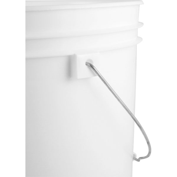 3.5 Gallon Plastic Buckets & Pails White - 3 Packs