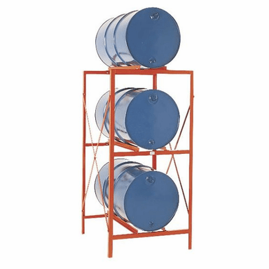 3-Drum, 3 Shelves - Economical Drum Storage Racks