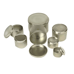 3 oz Bottom Flat Industrial Round Seamless Tins,100 Pack