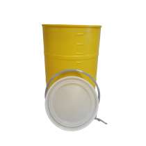 30 Gal Open-Top Plastic Barrel, Lever Lock Plain Top