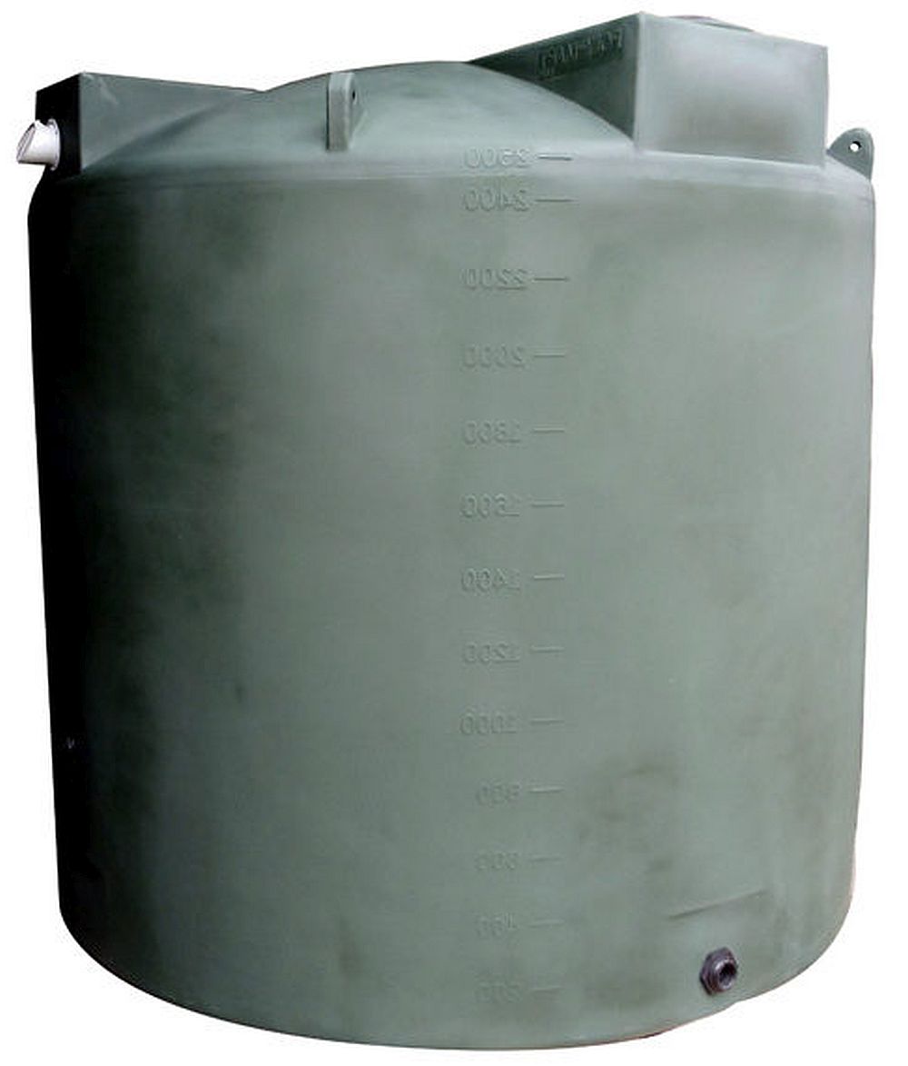3000 Gallon Plastic Rain Water Storage Tank|Rainwater Harvesting|96”D x ...