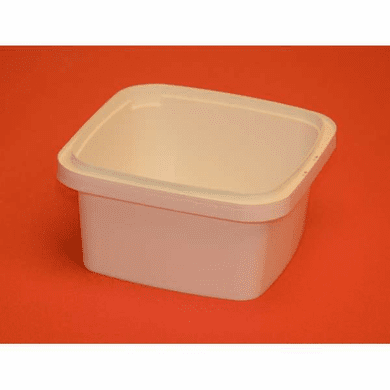 32 oz White IPL Square Container, 100 Case Pack