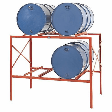 4-Drum, 2 Shelves - Economical Drum Storage Racks