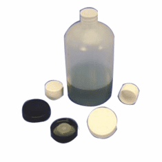 38mm ,Black, Chemical Resistant Phenolic Cap w/Cone Liner,1,000 Pack