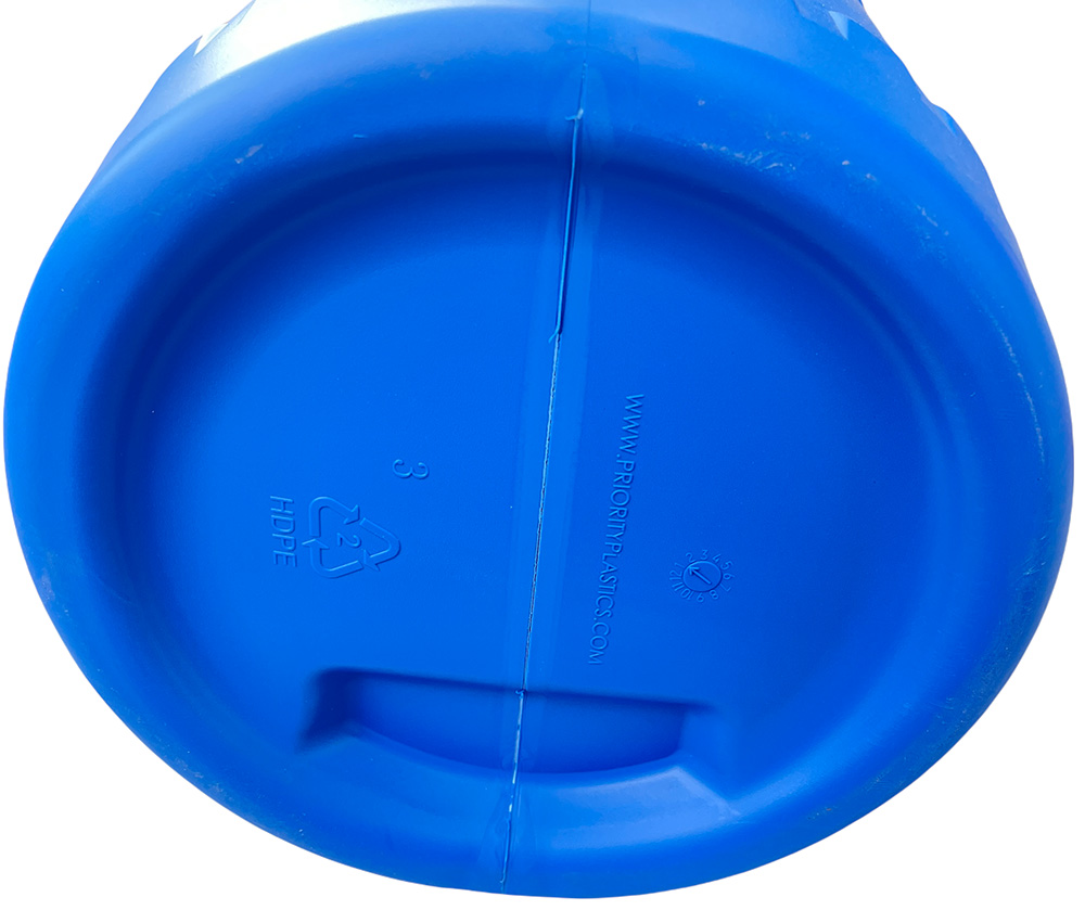 5 Gallon Round HDPE Plastic Jug – 3 Pack UN Rated | Molded Handle Free ...