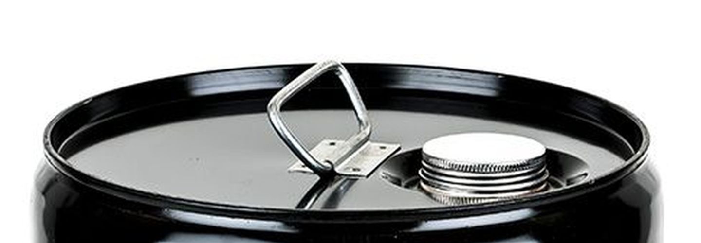 5 Gallon Steel Pail, Closed Head, Unlined, Pull-up Spout - Black