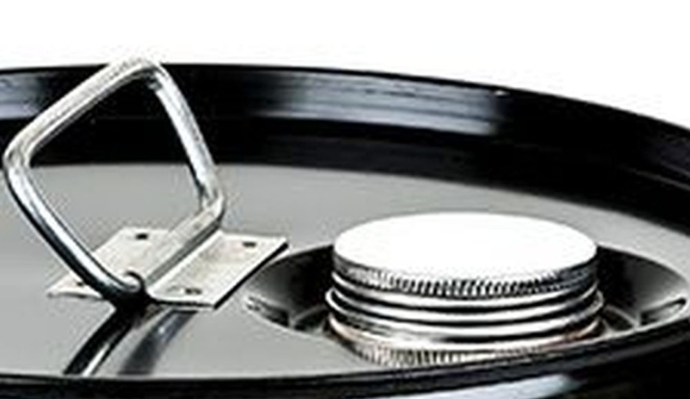 5 Gallon Steel Pail, Closed Head, Unlined, Pull-up Spout - Black