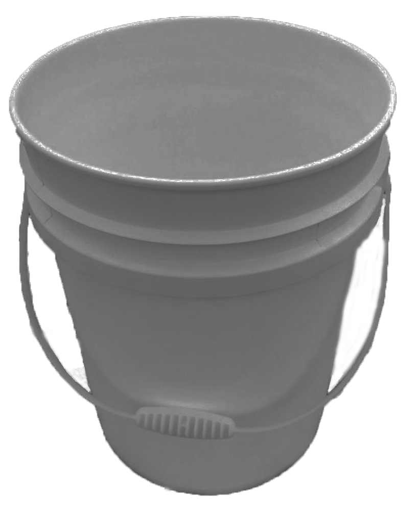 5 Gallon (20L) Bucket Natural Plastic Non-UN | 3-pack