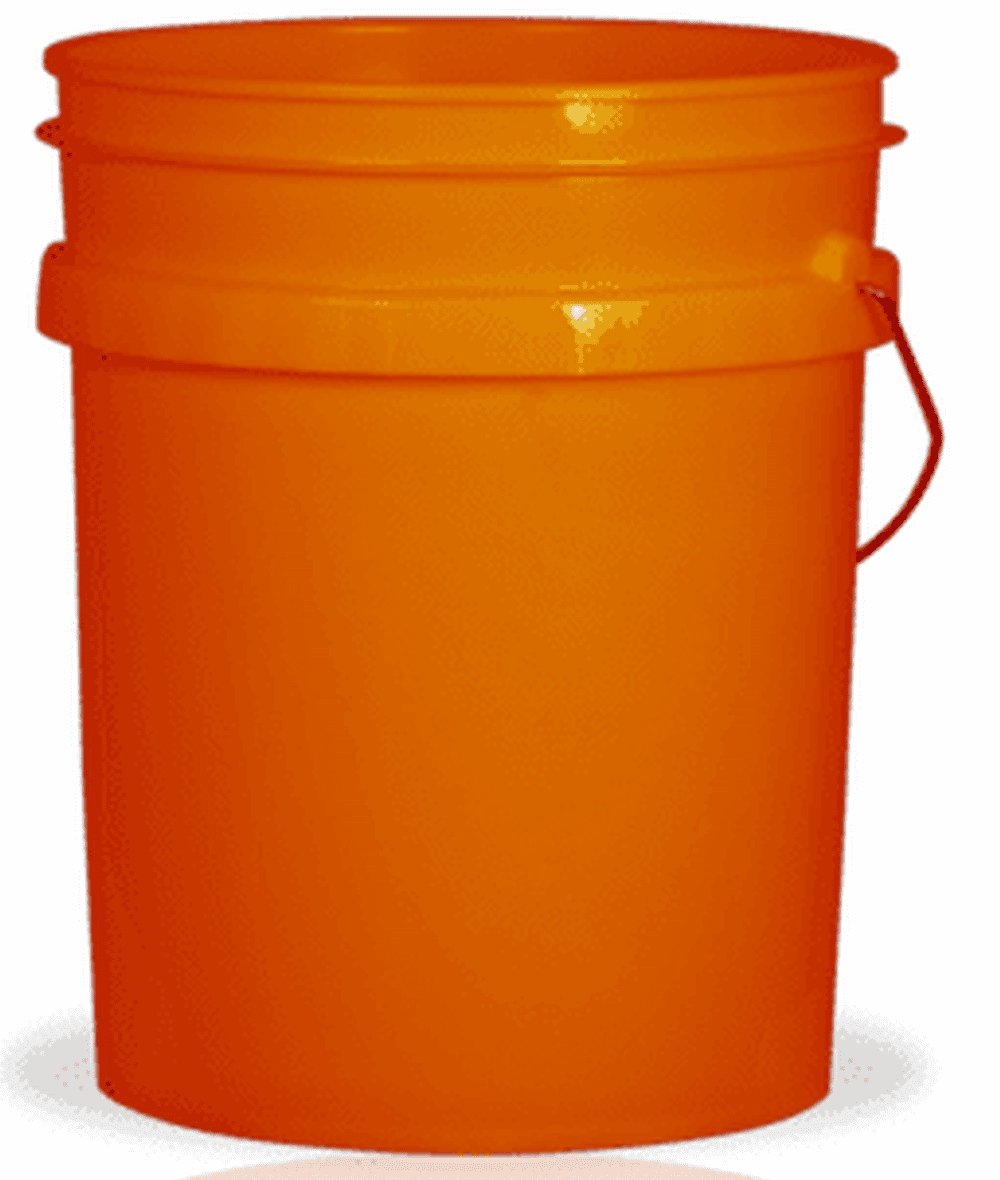 5 Gallon Buckets Orange - Six Pack
