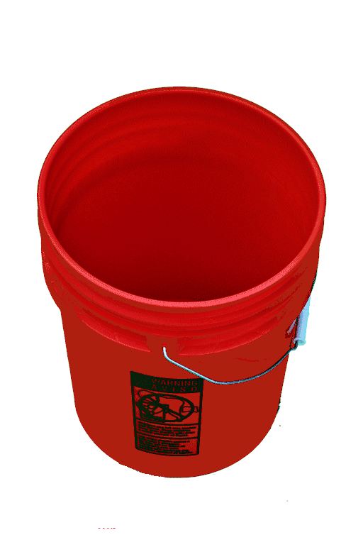 5 Gallon Buckets, Six (6) Pack | Plastic | Red, White & Blue