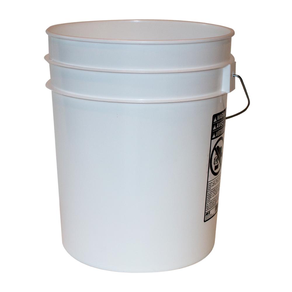 5 Gallon Buckets, Six (6) Pack | Plastic | Red, White & Blue