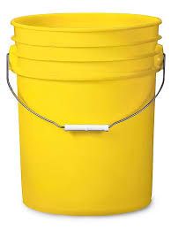 5 Gallon Buckets Yellow - 6 Pack
