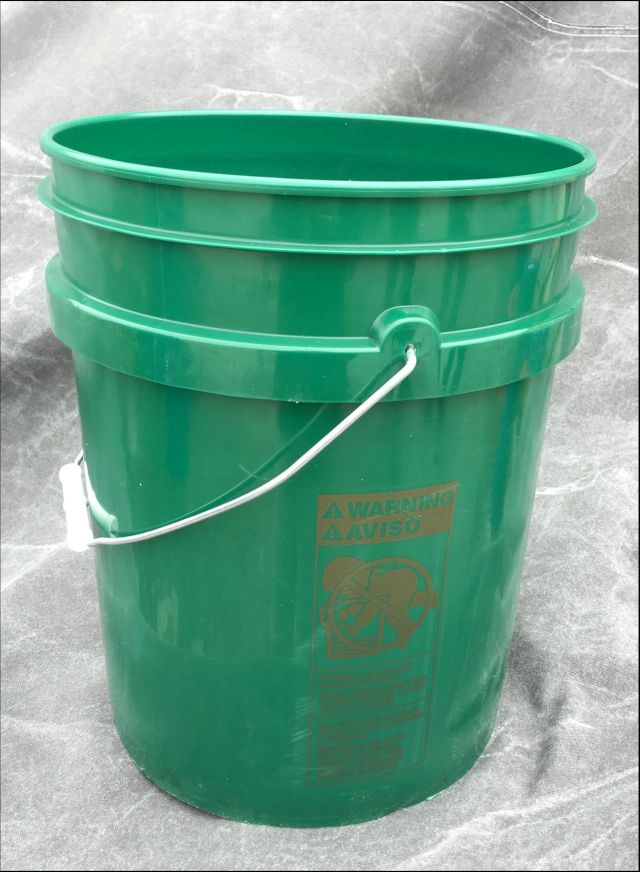 5 Gallon (20L) Green Plastic Bucket, 3-pack - Non-UN