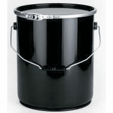 5 Gallon Open Head Steel Pails, Red Phenolic Lined -Lever Lock Ring ...