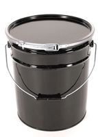 STEEL OPEN TOP BUCKET WITH LEVER LOCK RING