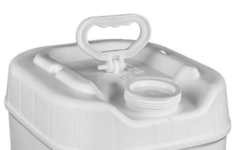 5 Gallon Rectangular Closed-Head Plastic Jugs,with 70mm Screw Cap,White